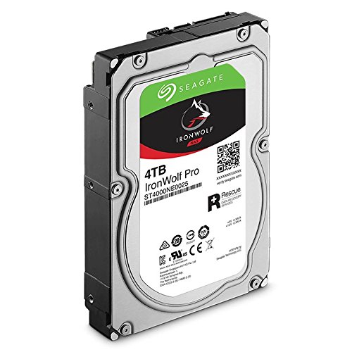 Seagate 4TB IronWolf Pro 7200RPM SATA 6Gb/s 128MB Cache 3.5-Inch NAS Hard Disk Drive (ST4000NE0025) (Renewed)