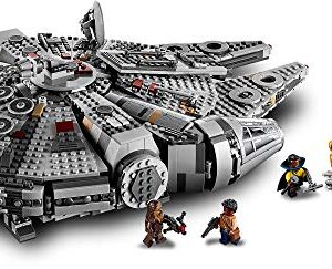 LEGO Star Wars Millennium Falcon 75257 Building Set - Starship Model with Finn, Chewbacca, Lando Calrissian, Boolio, C-3PO, R2-D2, and D-O Minifigures, The Rise of Skywalker Movie Collection