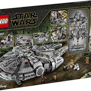 LEGO Star Wars Millennium Falcon 75257 Building Set - Starship Model with Finn, Chewbacca, Lando Calrissian, Boolio, C-3PO, R2-D2, and D-O Minifigures, The Rise of Skywalker Movie Collection