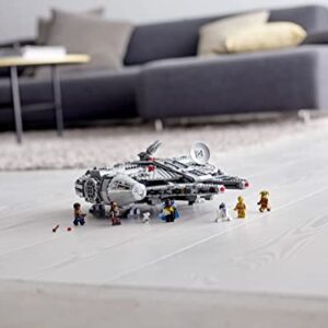 LEGO Star Wars Millennium Falcon 75257 Building Set - Starship Model with Finn, Chewbacca, Lando Calrissian, Boolio, C-3PO, R2-D2, and D-O Minifigures, The Rise of Skywalker Movie Collection