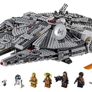 LEGO Star Wars Millennium Falcon 75257 Building Set - Starship Model with Finn, Chewbacca, Lando Calrissian, Boolio, C-3PO, R2-D2, and D-O Minifigures, The Rise of Skywalker Movie Collection