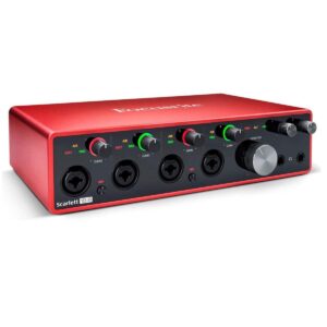 focusrite scarlett 18i8 3rd gen usb audio interface for recording, producing and engineering — high-fidelity, studio quality recording, with transparent playback