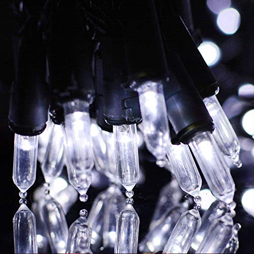 36ft 100 LED Fairy Lala Bubble Solar String Lights Waterproof 8 Working Modes Decoration lighting for Outdoor Patio Lawn Garland Landscape Fairy Garden Home Wedding Holid (1 Pack, 100LED Lara Bulbble)