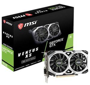 msi g1650vxs4c gaming geforce gtx 1650 128-bit hdmi/dp 4gb gdrr5 hdcp support directx 12 vr ready oc graphics card (gtx 1650 ventus xs 4g oc)