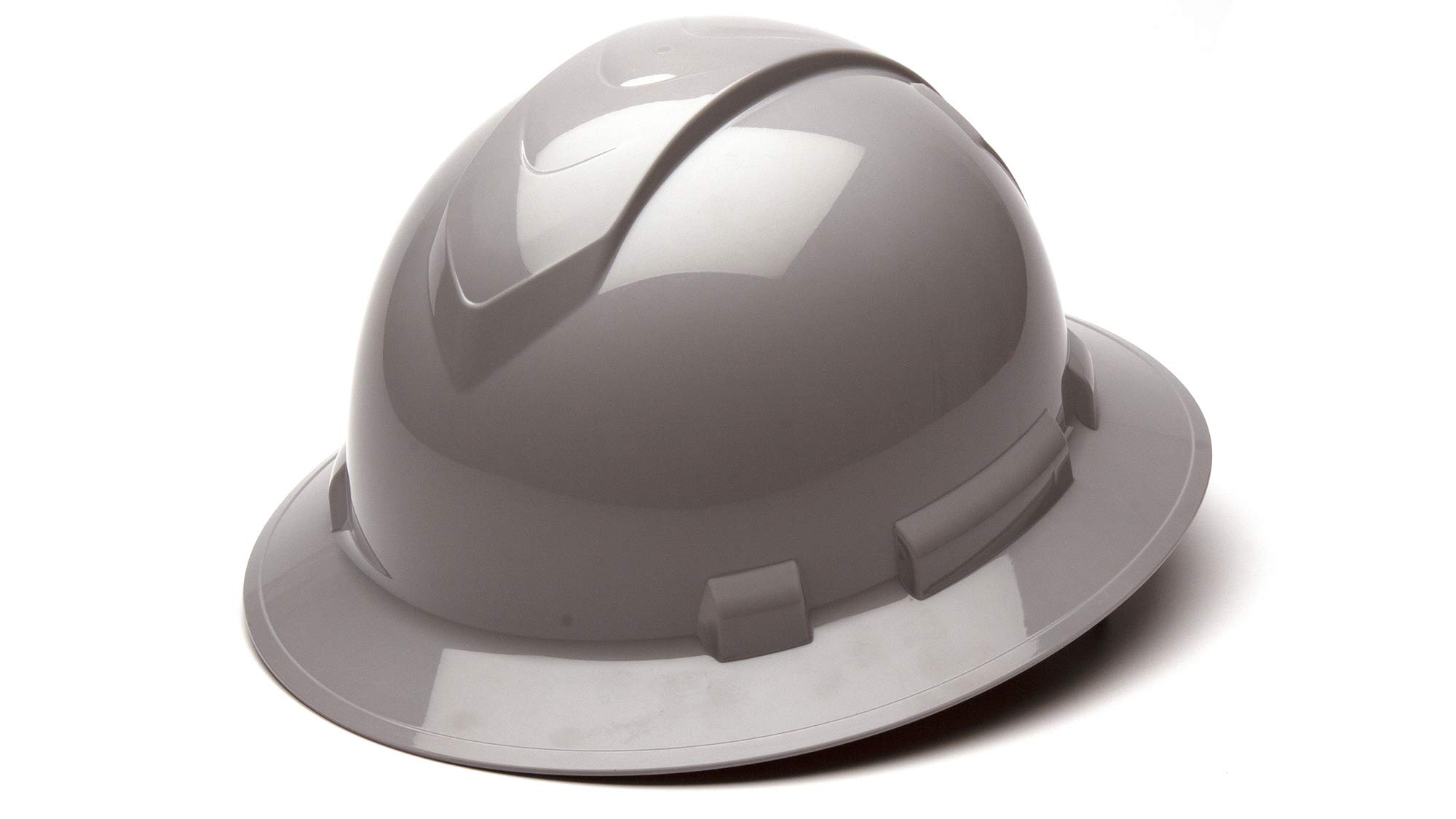 Pyramex Ridgeline Full Brim Hard Hat 4 Point Ratchet Gray