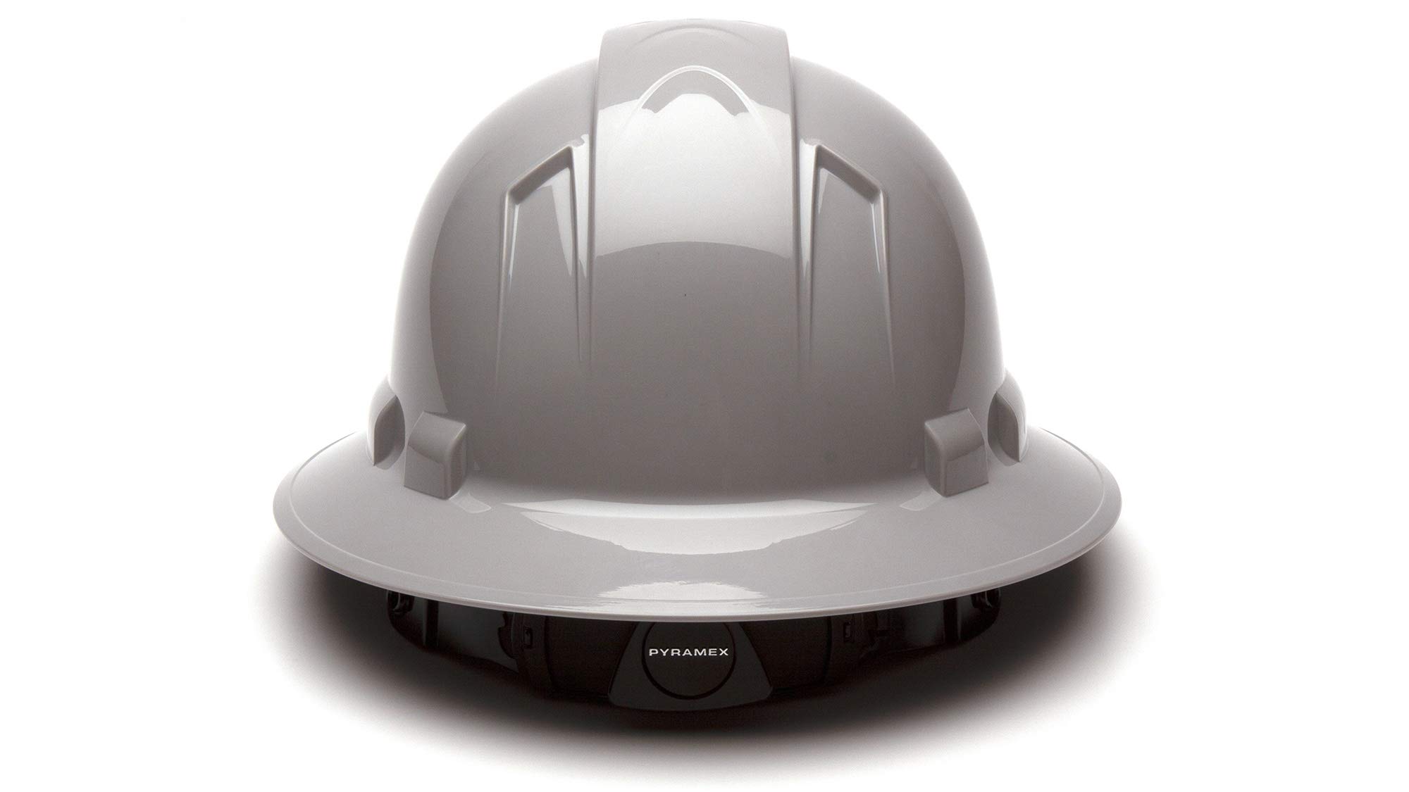 Pyramex Ridgeline Full Brim Hard Hat 4 Point Ratchet Gray