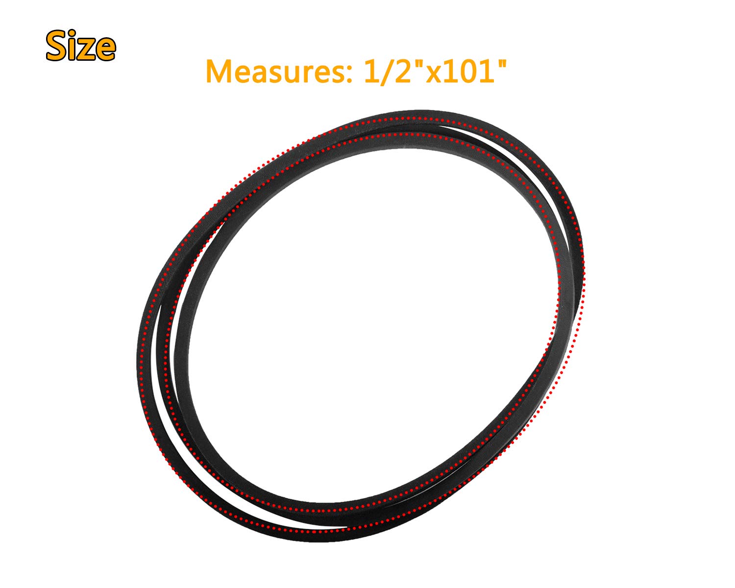 532197253 Drive Belt 1/2"x101" Compatible with Husqvarna 42" Deck Cut Mower Replace for Ariens 21546422, 21547025, 21547238, AYP 197253