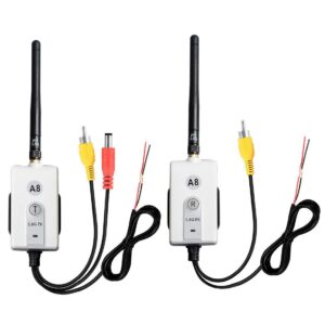 5.8 ghz wireless video transmitter and receiver kit for the vehicle backup camera and car rear view parking monitor