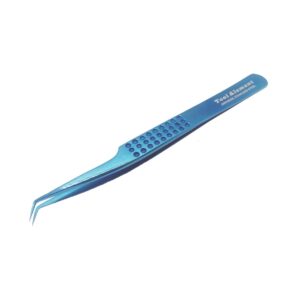 tool alement japan stainless steel plasma coating 12cm 45 degree angle eyelash tweezer bl-jp12-4004