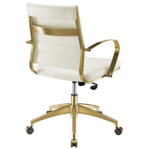 Modway Jive Gold Stainless Steel Executive Managerial Swivel Midback Office Chair