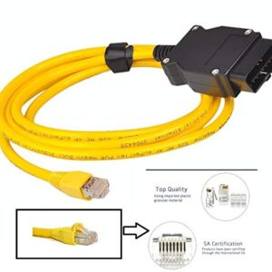 Autogeek ENET (Ethernet to OBD) Interface Cable E-SYS ICOM Coding F-Series Fit for BMW 2M Long