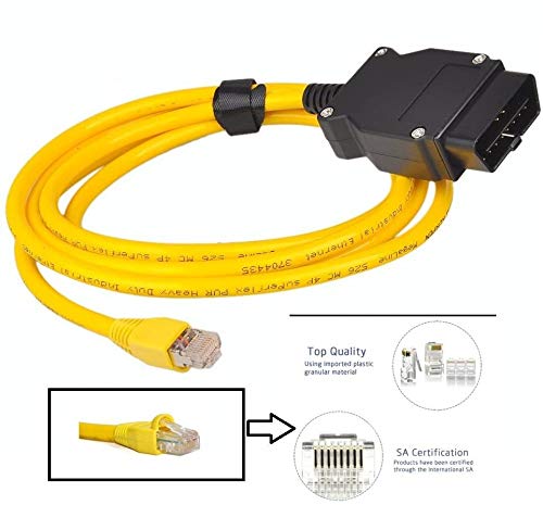 Autogeek ENET (Ethernet to OBD) Interface Cable E-SYS ICOM Coding F-Series Fit for BMW 2M Long