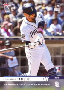 2019 topps now baseball #16 fernando tatis jr. rookie card - 1st official rookie card - only 3,061 made!