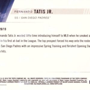 2019 Topps Now Baseball #16 Fernando Tatis Jr. Rookie Card - 1st Official Rookie Card - Only 3,061 made!