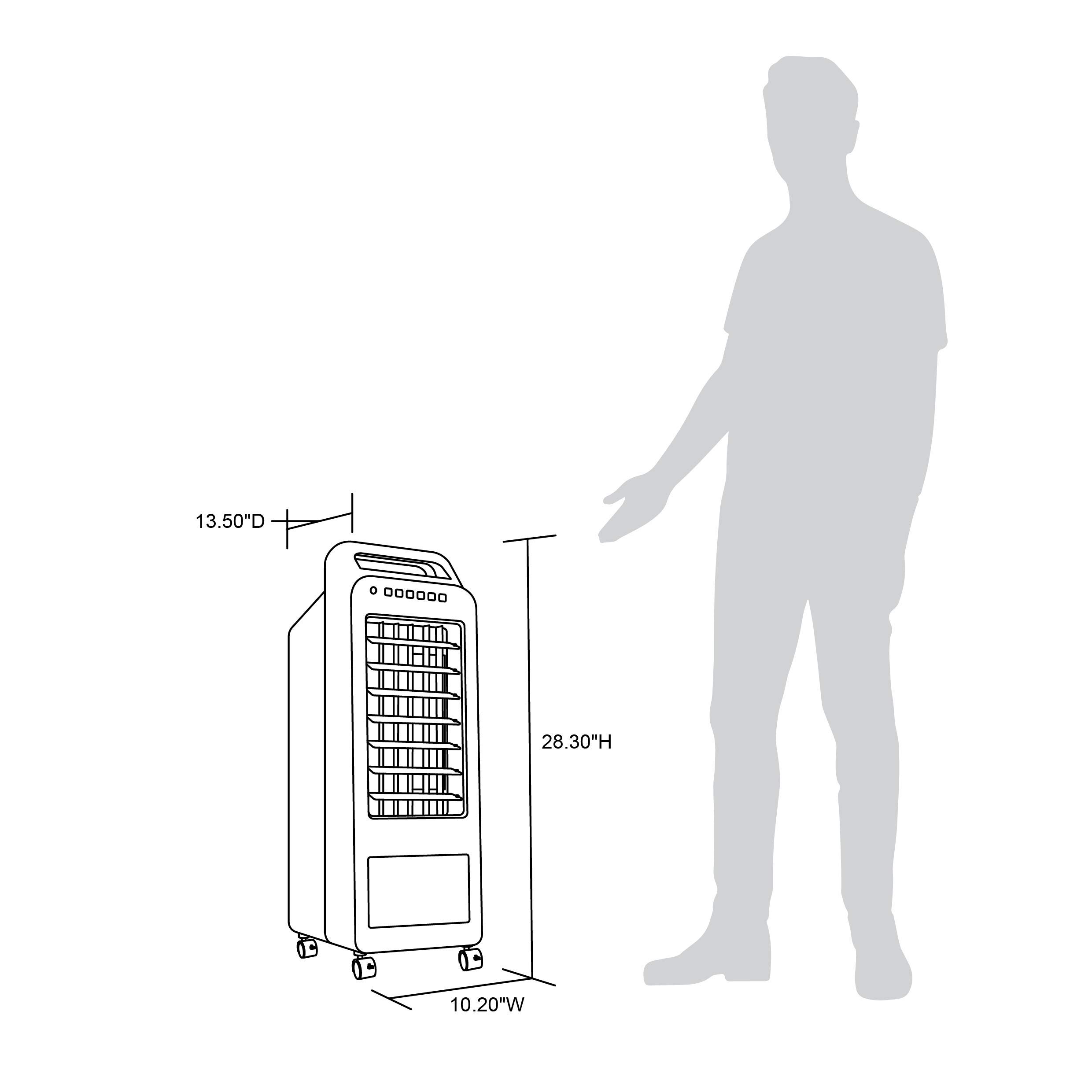 Frigidaire 2-in-1 Personal Evaporative Air Cooler and Fan | 250 CFM’s | portable Swap Cooler with 3 Fan Speeds | Air Filter with Removable Water Tank