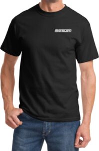 ford mustang shelby crest pocket print shirt, black xl