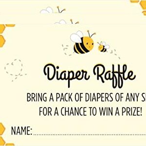 Mommy-to-Bee Diaper Raffle Cards - 24 Count - Bee Theme Baby Shower Game