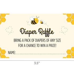 Mommy-to-Bee Diaper Raffle Cards - 24 Count - Bee Theme Baby Shower Game