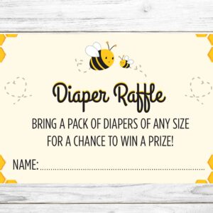 Mommy-to-Bee Diaper Raffle Cards - 24 Count - Bee Theme Baby Shower Game