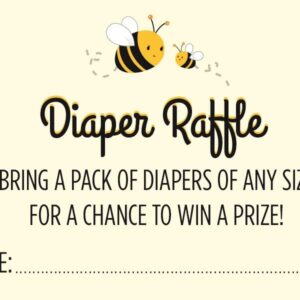 Mommy-to-Bee Diaper Raffle Cards - 24 Count - Bee Theme Baby Shower Game