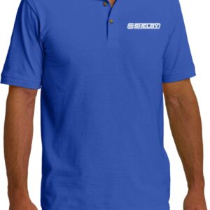 Ford Mustang Shelby Crest Pocket Print Pique Polo, Royal 2XL