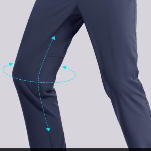 BIYLACLESEN Mens Sweatpants with Pockets Joggers for Men Sweat Pants Hiking Waterproof Pants Quick Dry Athletic Track Workout Pants Dark Blue 38