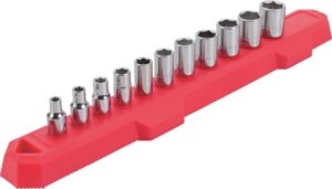 craftsman socket set, metric, 1/4-inch drive, 6-point, 11-piece (cmmt12041)