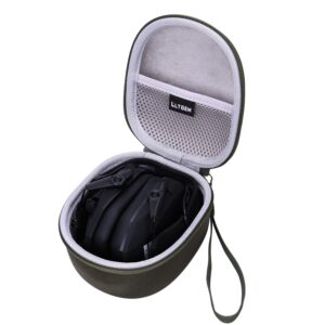 ltgem case for walker's razor slim ear muffs - hard storage travel protective carrying bag (green)