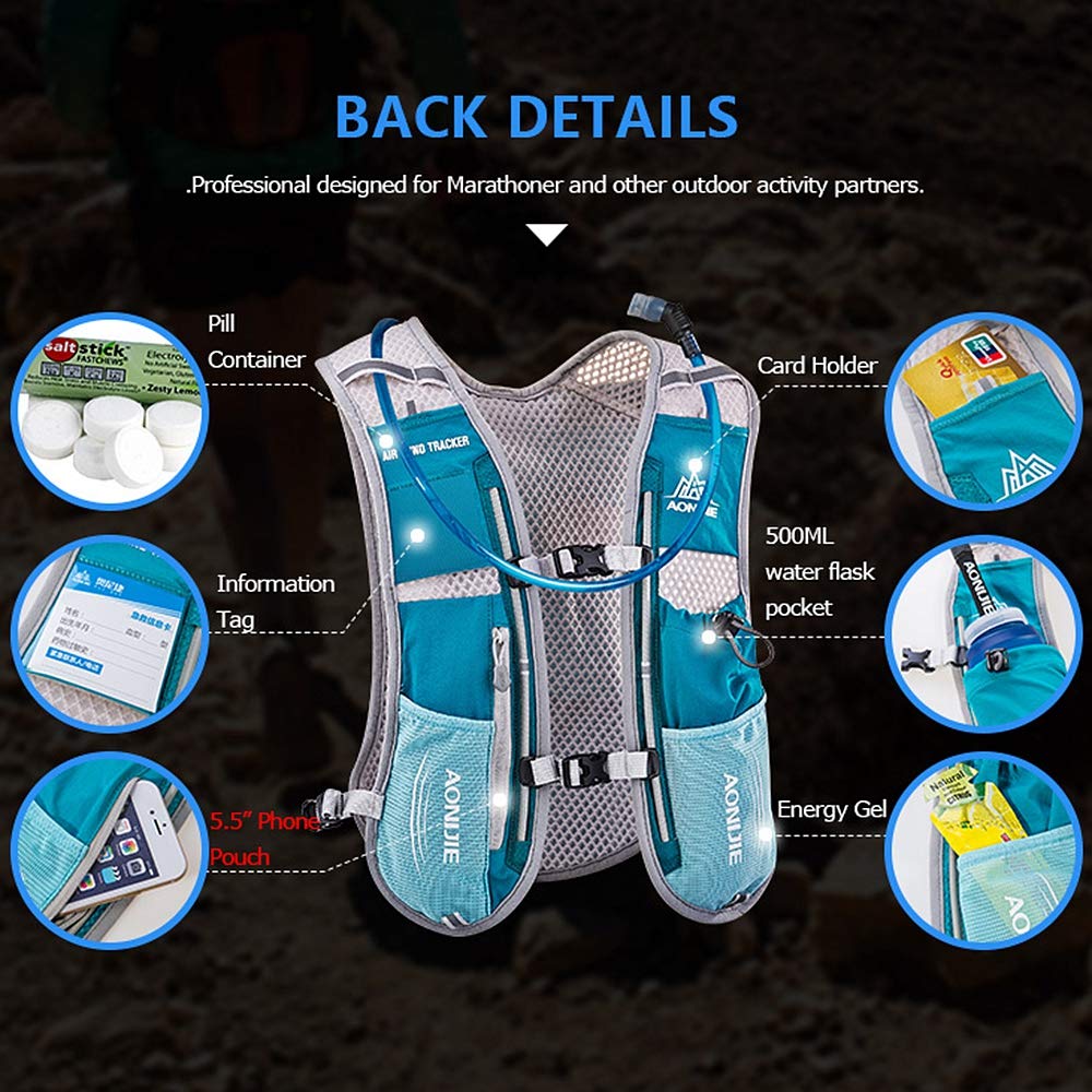 Aonijie Hydration Vest Pack Backpack 5L Marathoner Running Race Hydration