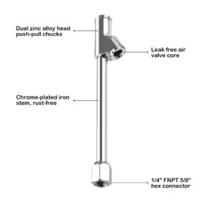 CZC AUTO Heavy Duty Inflatable Air Chuck, Straight on Foot Dual Head Truck Tire Chuck, 1/4" FNPT Extension Stem Compatible with Inflator Air Pump Compressor Accessories for Truck Bus Car Motorcycle