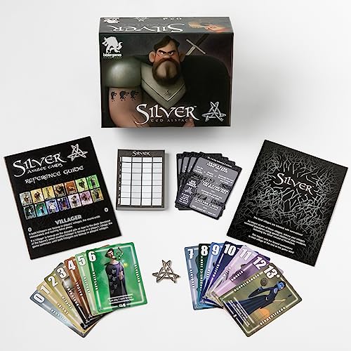 Silver, Fun, Competitive, and Strategic Card Game, Fun for Family Game Night