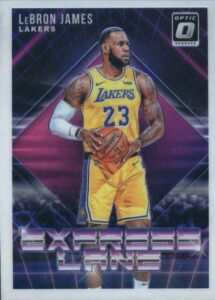 2018-19 donruss optic express lane basketball #4 lebron james los angeles lakers official nba trading card from panini