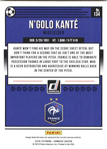 2018-19 Donruss #134 N'Golo Kante France Soccer Card