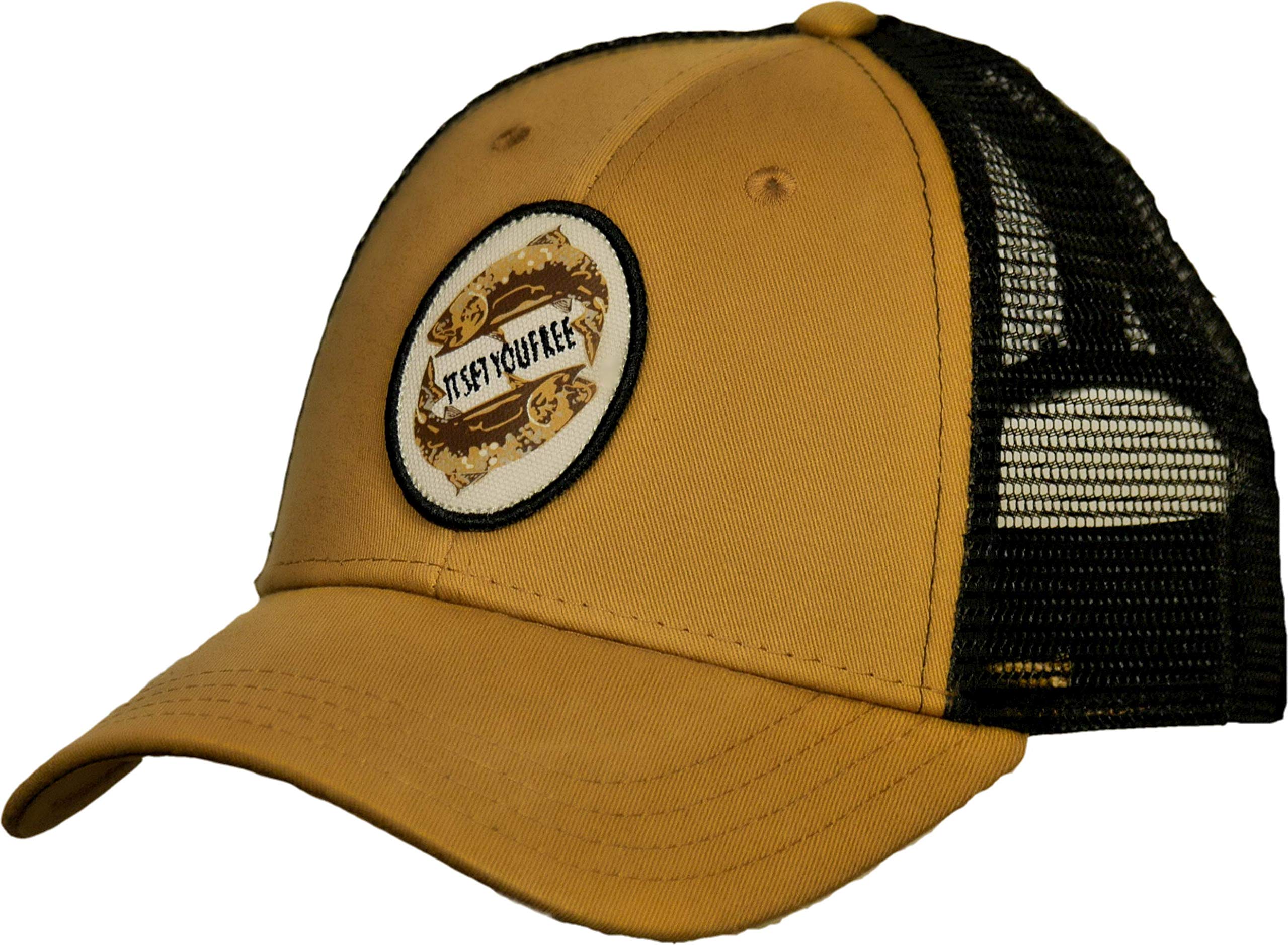 It Set You Free Outdoors - Trout Fly Fishing Hat- 2 Lucky Fish Trucker Hat