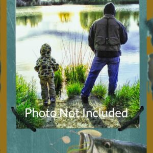 Grandpa's Fishing Buddies Picture Frame Signs By Studio R12 | 5" x 11" | Gift for Father Dad Grandfather | From Son or Daughter Stepson or Stepdaughter Grandson or Granddaughter | Choose (Pop's)