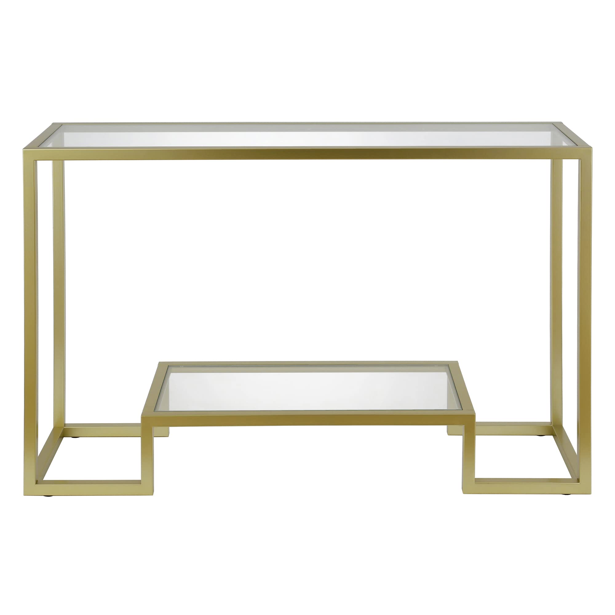 Henn&Hart 47.75" Wide Rectangular Console Table in Brass, Entryway Table, Accent Table for Living Room, Hallway