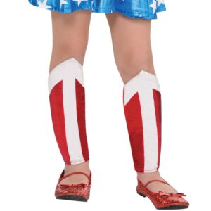 Costumes USA Wonder Woman Halloween Costume for Girls, Size 3-4T, Includes Dress, Cape, Headband, Gauntlets and More