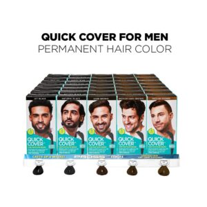 KISS Quick Cover For Men Permanent Hair Color Mustache Beard QMC (Natural Black)