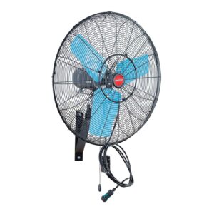 oemtools 23980 24" oscillating wall-mount misting fan, weather resistant outdoor mister metal 180 degree oscillation, 7200 cfm max.