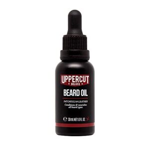 uppercut deluxe conditioning beard oil, patchouli & leather scent, 1 fl. oz.