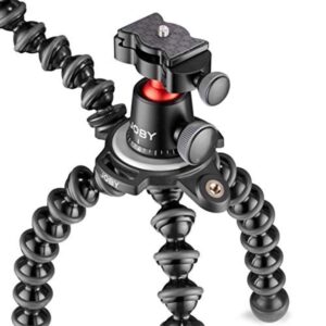 Joby Gorillapod 3K Pro Rig, Includes Stand, BallHead with QR Plate & 2 Arms, 6.Lb Load Capacity, Black/Charcoal/Red