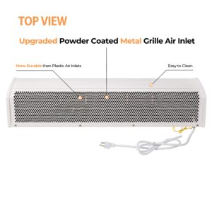 Awoco 48" Elegant 1 Speed 1200 CFM Indoor Air Curtain, 120V Unheated, ETL & UL Certified to Meet NSF 37 Food Service Standard