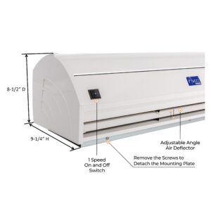 Awoco 48" Elegant 1 Speed 1200 CFM Indoor Air Curtain, 120V Unheated, ETL & UL Certified to Meet NSF 37 Food Service Standard