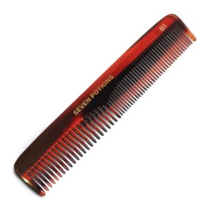 beard comb for men 5.7 inch fine and coarse tooth for hair beard and moustache hand made and sawcut (beard comb b1)