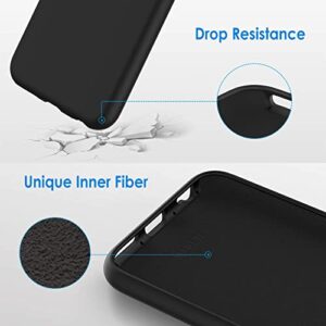 JETech Silicone Case for iPhone 6s/6 4.7 Inch, Silky-Soft Touch Full-Body Protective Case, Shockproof Cover with Microfiber Lining (Black)