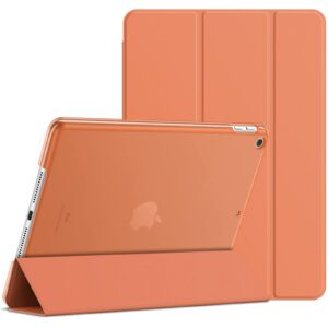 jetech case for ipad (9.7-inch, 2018/2017 model, 6th/5th generation), smart cover auto wake/sleep, papaya