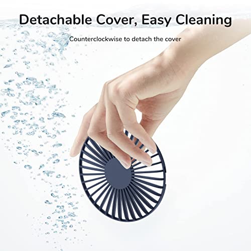 JISULIFE Handheld Portable [20H Max Cooling Time] Mini Hand Fan, 4000mAh USB Rechargeable Personal Fan, Battery Operated Small Fan with 3 Speeds for Travel/Commute/Makeup/Office-Blue