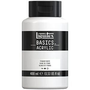 liquitex basics acrylic paint, 400ml (13.5-oz) bottle, titanium white