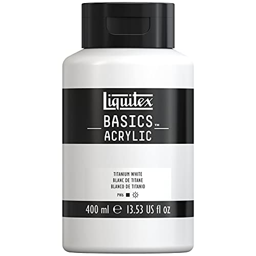 Liquitex BASICS Acrylic Paint, 400ml (13.5-oz) Bottle, Titanium White