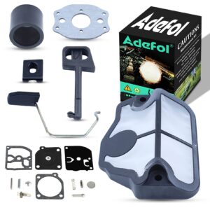 adefol air filter with carburetor rebuild kit diaphragm gasket intake manifold for husqvarna 36 41 136 137 141 142 gas chainsaw